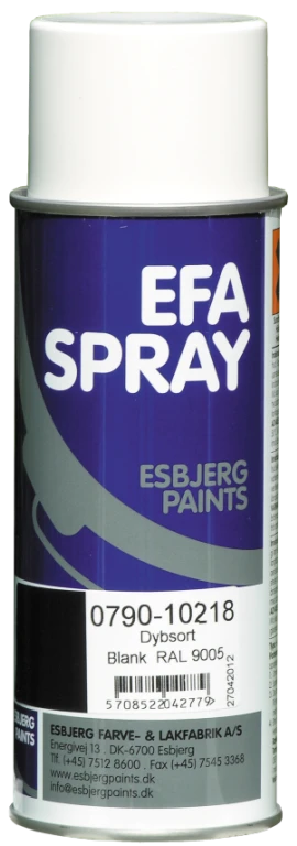 Spraymaling EFA sort blank 0,4 l | SB Værktøj