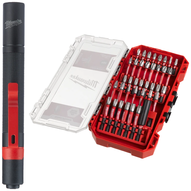 Slagbitssæt 1/4" 39 dele + IPL-LED minilygte | SB Værktøj