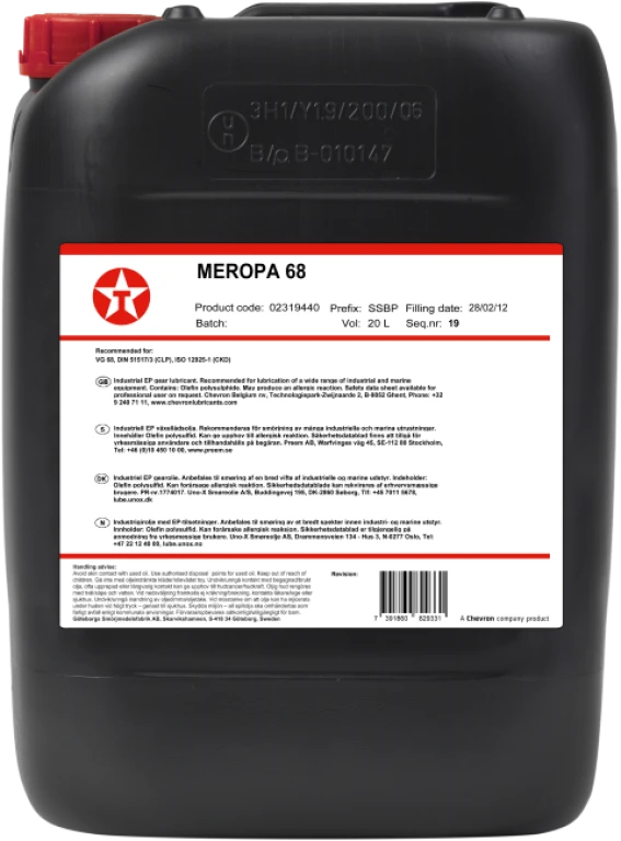 Gearolie Meropa 68 20 Ltr | SB Værktøj