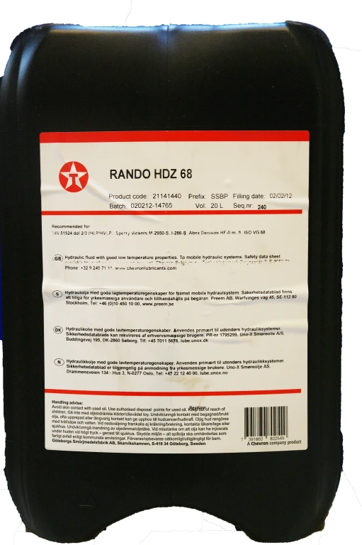 Hydraulikolie Rando Hdz 68 20 Ltr | SB Værktøj